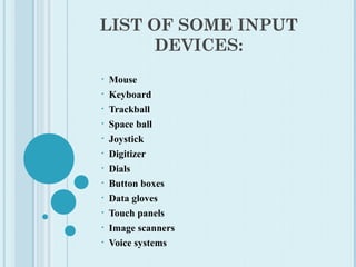 Input devices | PPT
