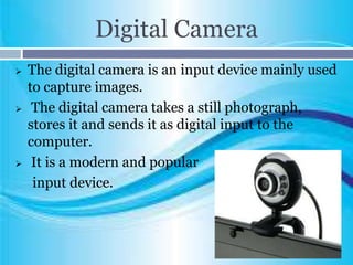 Input devices | PPTX | Computer Peripherals | Computing