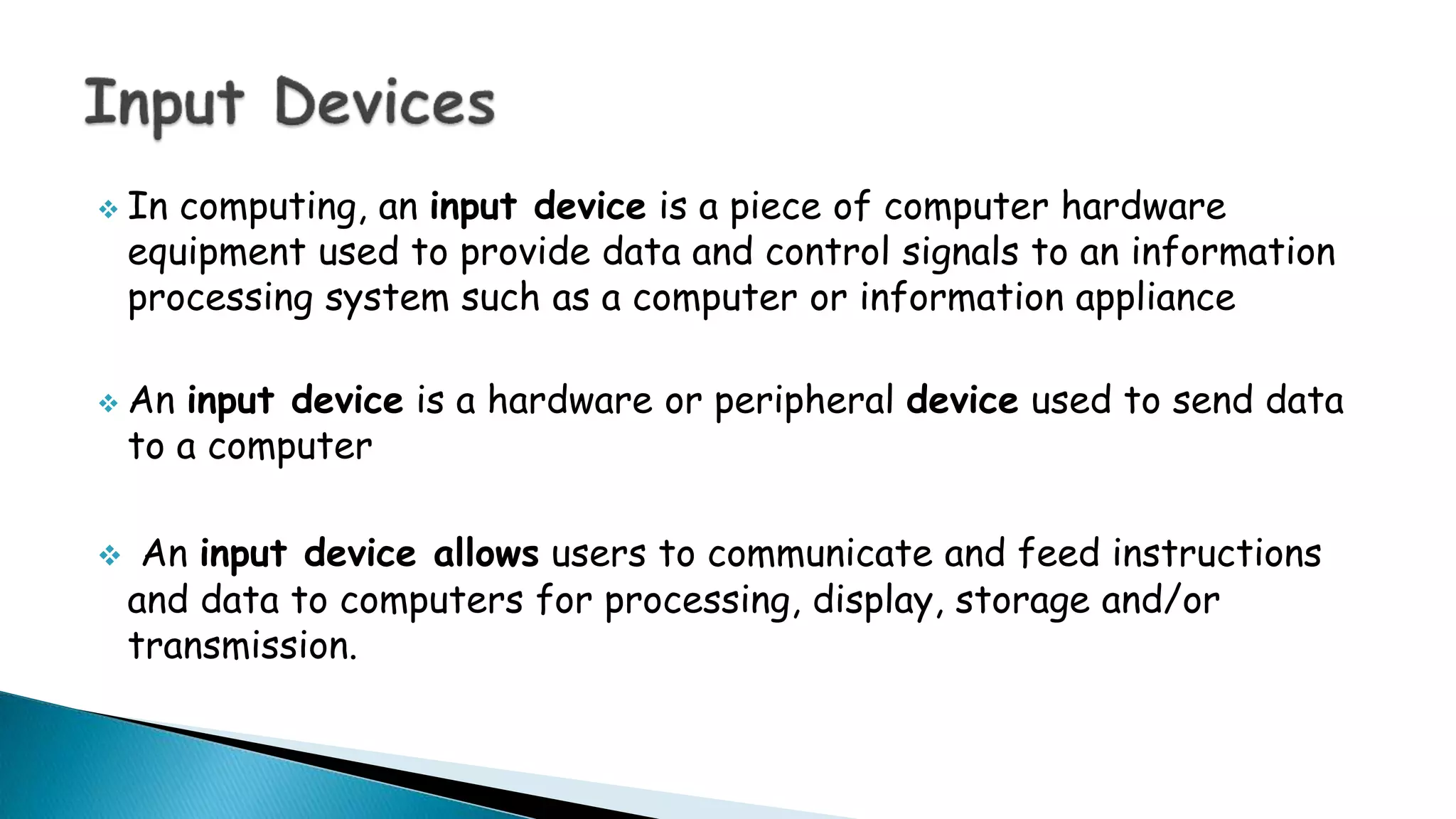 Input devices | PPTX