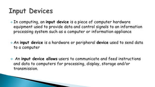 Input devices | PPTX