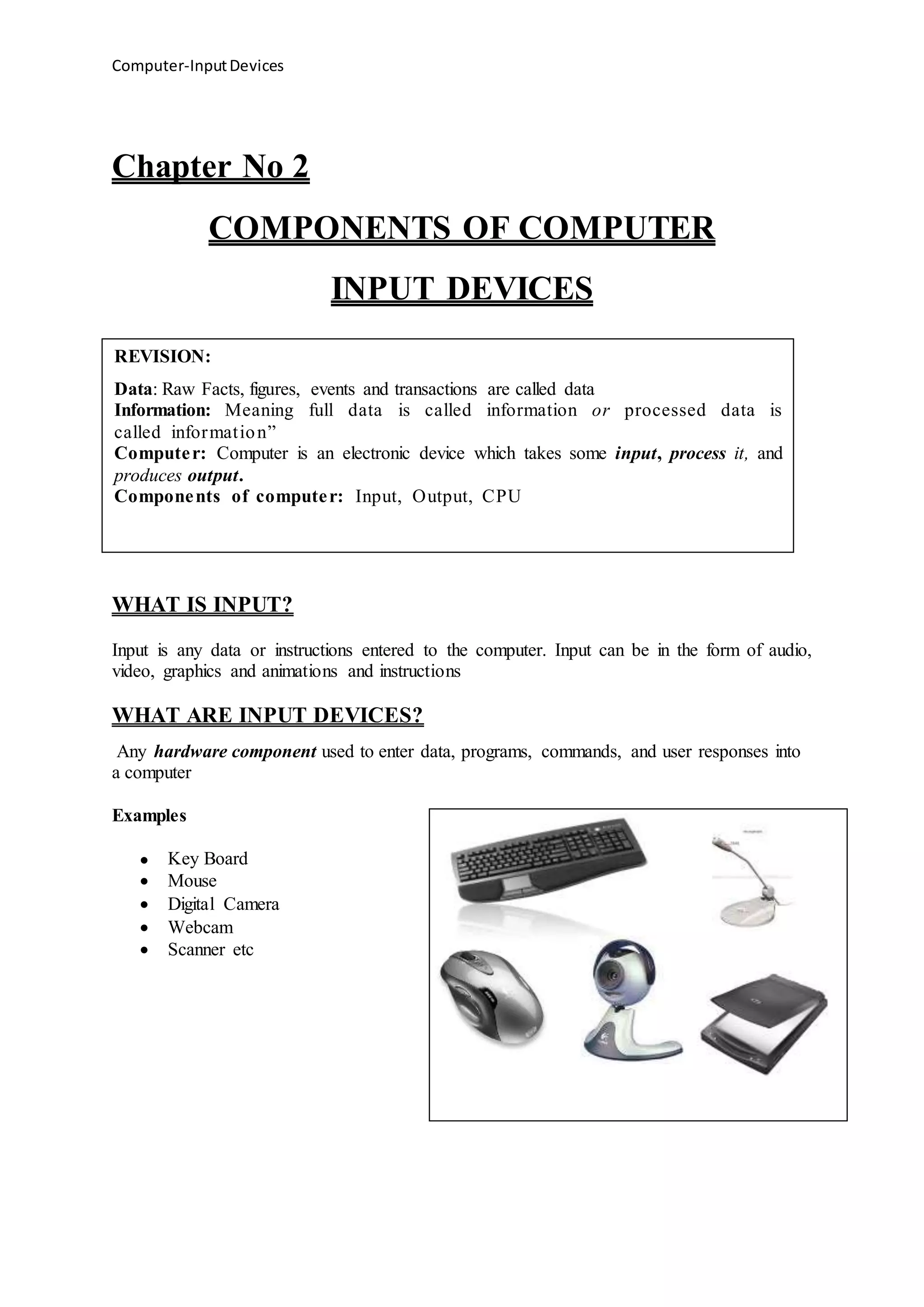 Input devices | PDF