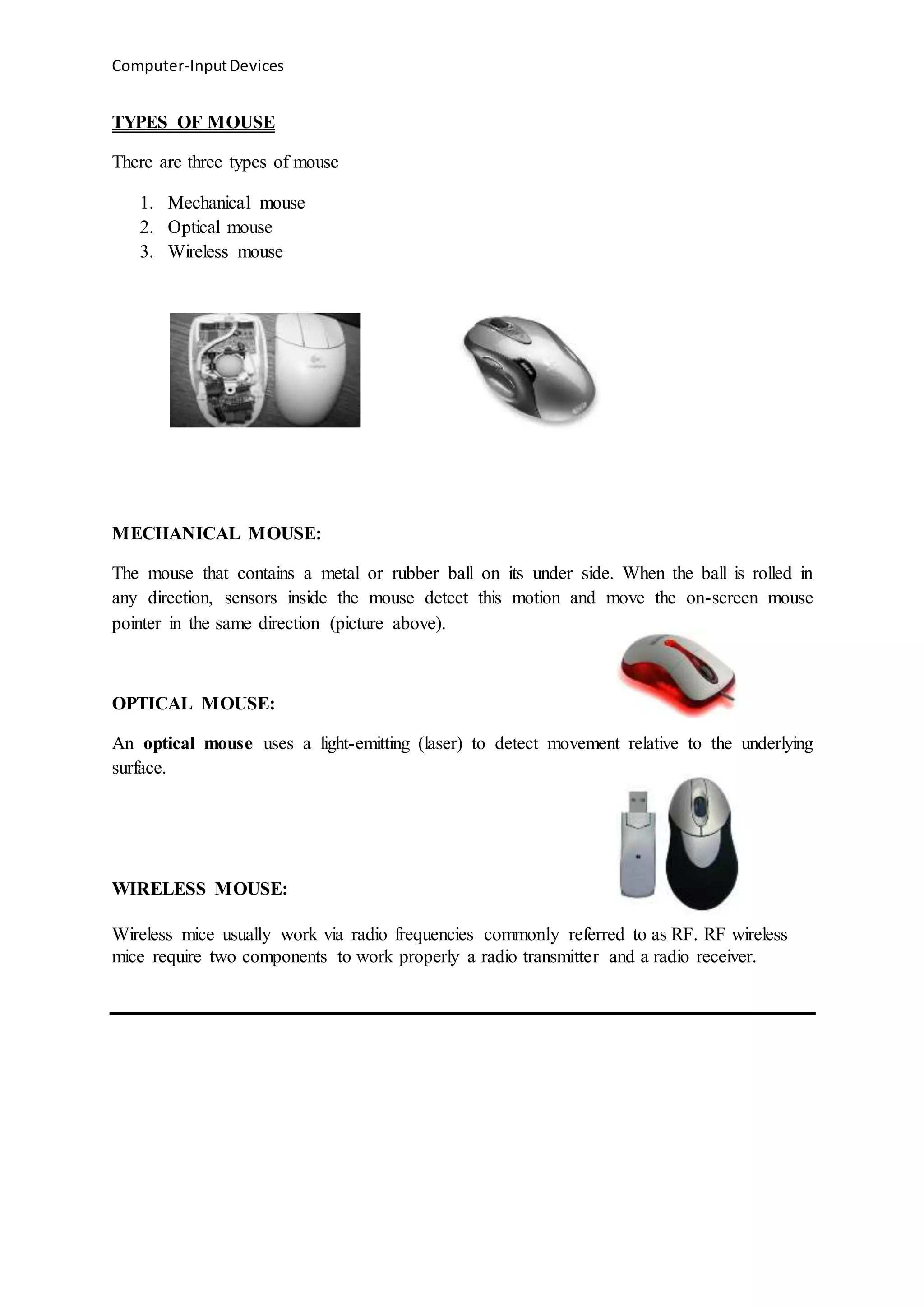 Input devices | PDF