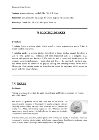 Input devices | DOC