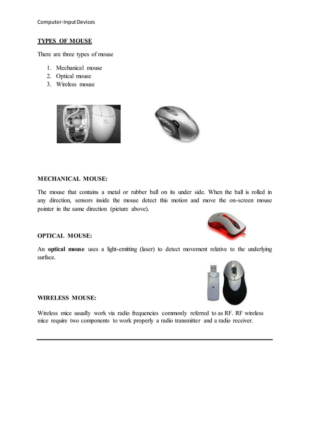 Input devices | PDF