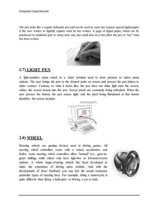 Input devices | PDF