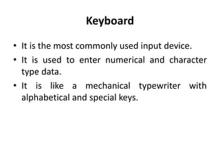 Input devices | PPT | Free Download