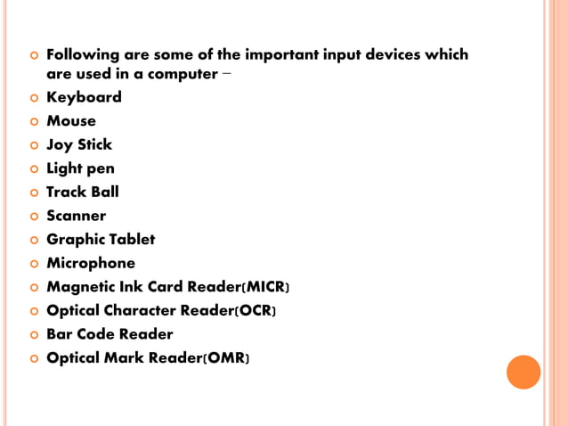Input devices | PPT