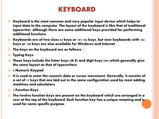 Input devices | PPT