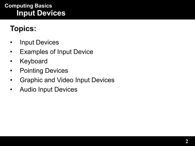 Computer system Input Devices Peripherals | PPTX