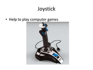 Input Devices in computers - basic knowledge | PPTX