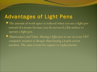 Input devices in computer graphics | PPT