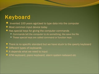 Input devices in computer graphics | PPT