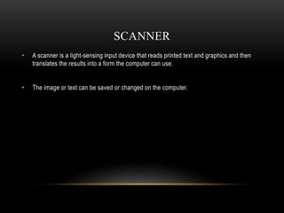 Input devices of computer | PPTX