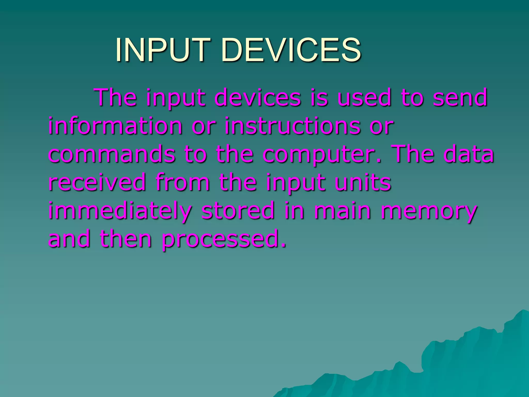 Input devices of computer | PPT