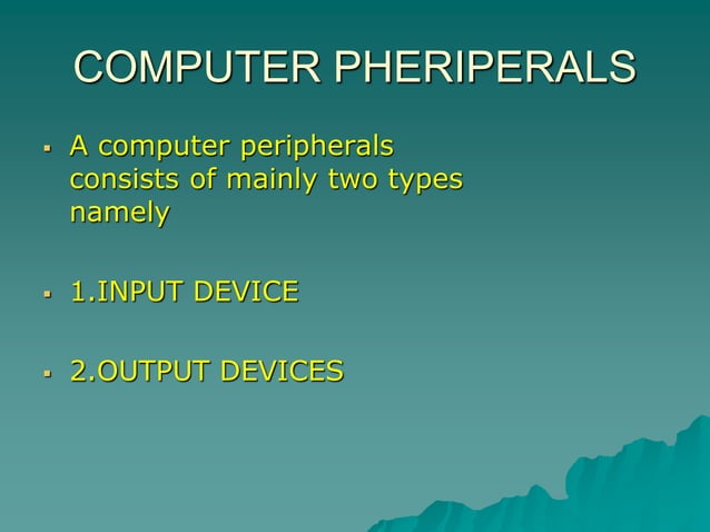 Input devices of computer | PPT