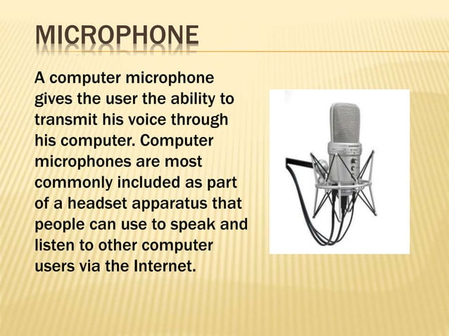 Input devices showing their features | PPT