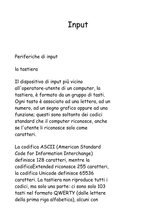 Input e output | DOCX | Computer Peripherals | Computing