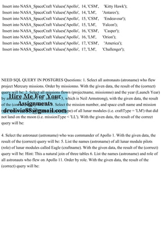 input file-- nasa.sqlDROP table NASA_Assigned; DROP table NAS.pdf