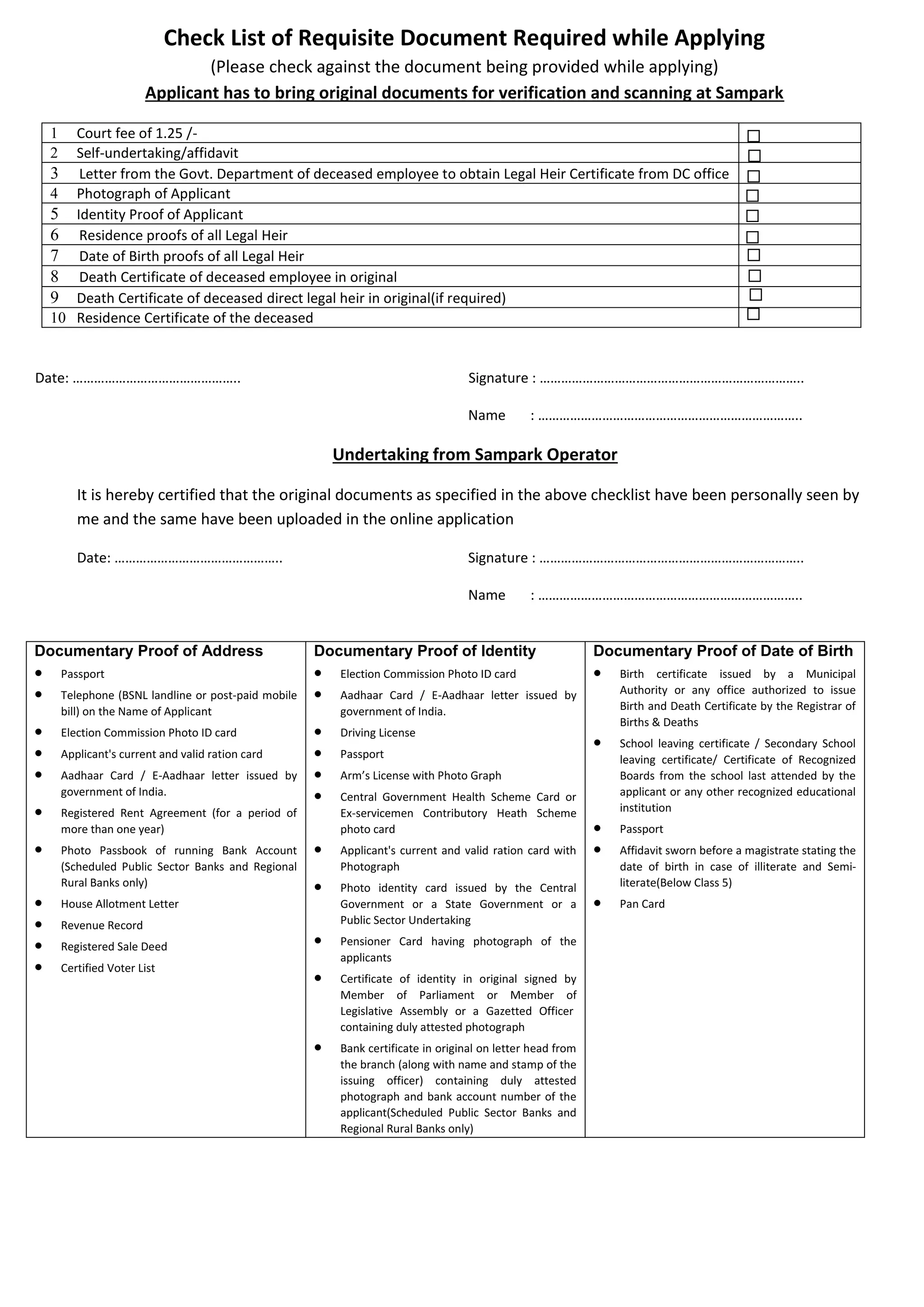 Legal Heir Certificate Chandigarh | PDF
