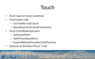 Silverlight Input Handling | PPTX