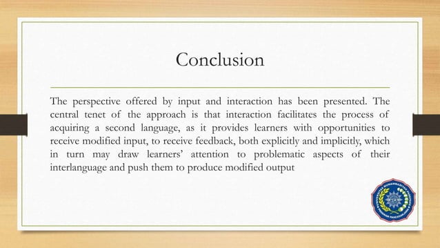 Input, interaction, and output in sla | PPTX | Education