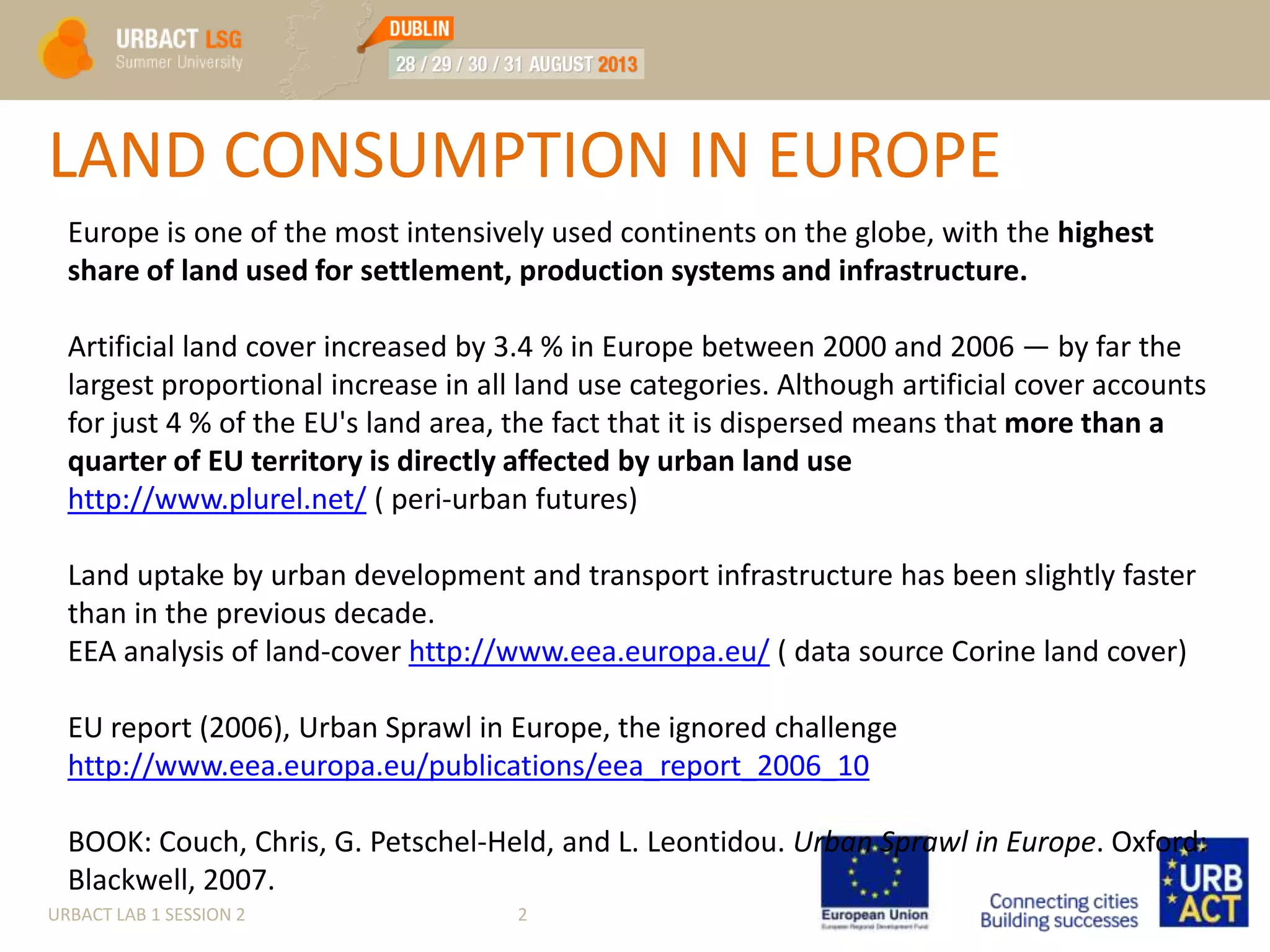 URBACT Summer University 2013 - Labs - Low Carbon Transition - Input | PPT