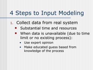 Input modeling | PPT