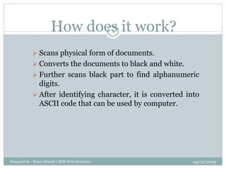 Advance input methods in field of computer | PPTX | Technology & Computing