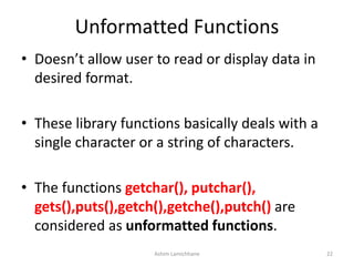 Unit 3. Input and Output | PPTX