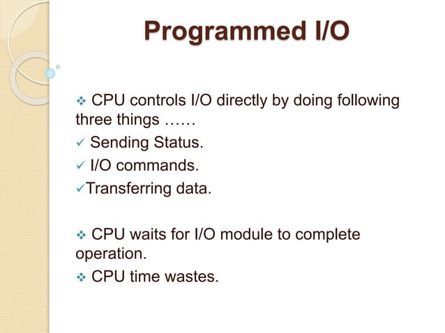 Input Output - Computer Architecture | PPTX