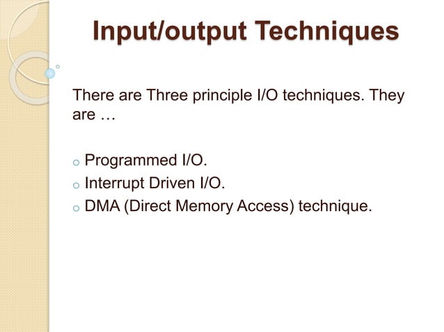 Input Output - Computer Architecture | PPTX