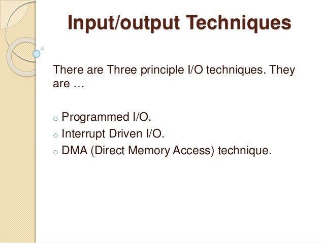 Input Output Computer Architecture