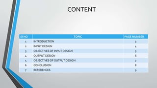 Input _ Output Design ppt.pptx for mba students | PPTX | Computing ...