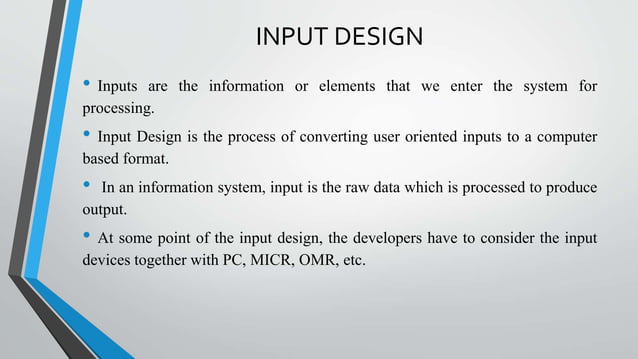 Input _ Output Design ppt.pptx for mba students | PPTX | Computing ...