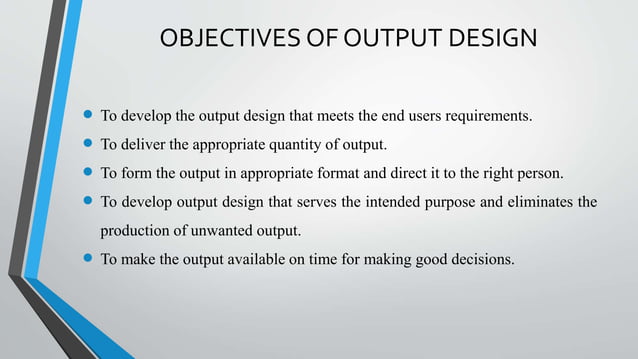 Input _ Output Design ppt.pptx for mba students | PPTX | Computing ...