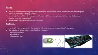 Input output devices | PPTX