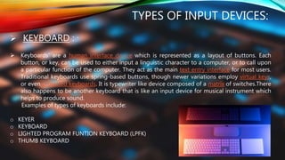 Input output devices | PPTX