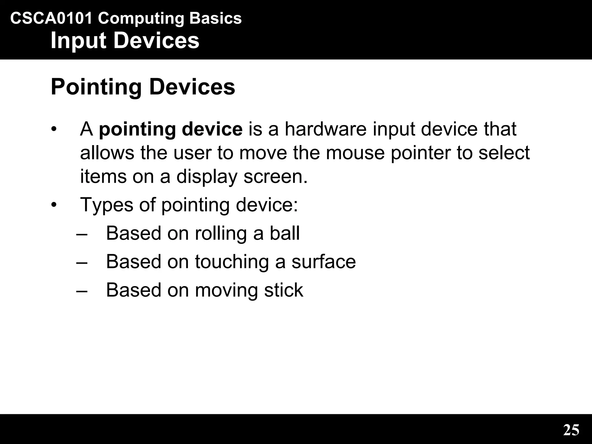 Input Output Devices Ppt 
