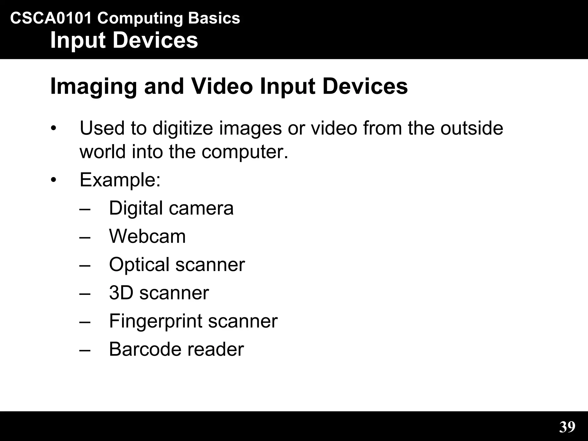 Input Output Devices Ppt