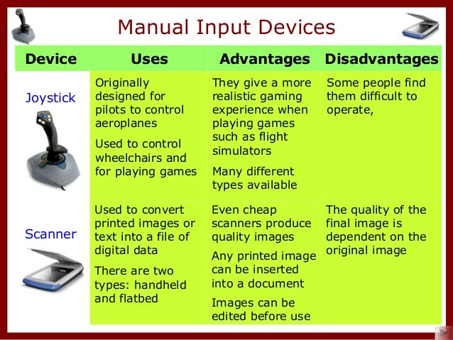 Disadvantages Of Input Devices