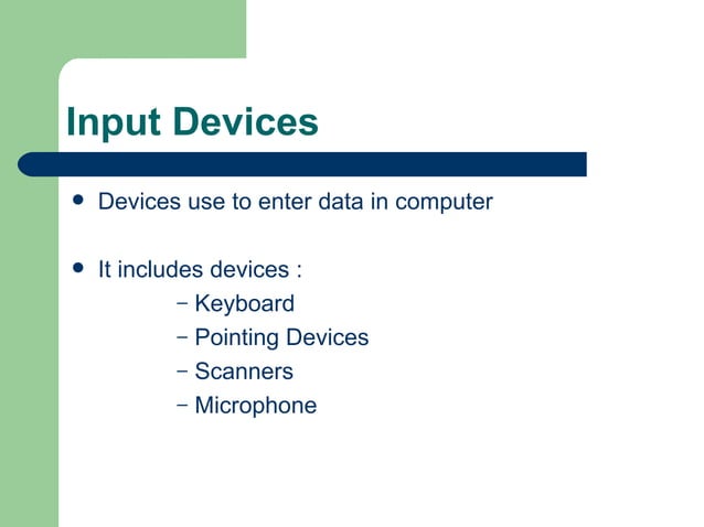 Input output hardware | PPT | Computer Peripherals | Computing