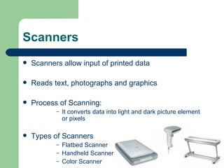 Input output hardware | PPT | Computer Peripherals | Computing