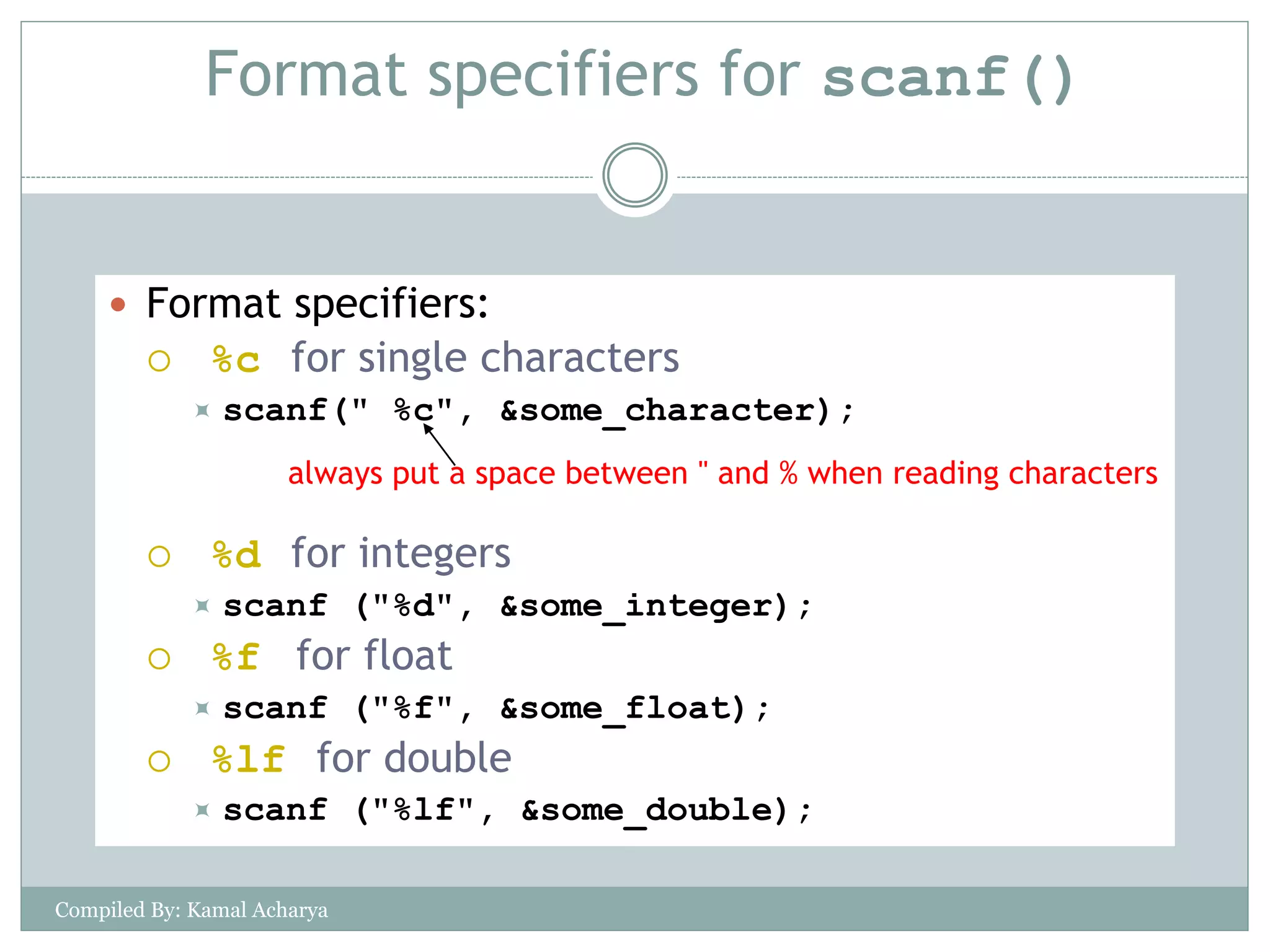 Input Output Management In C Programming | PPTX