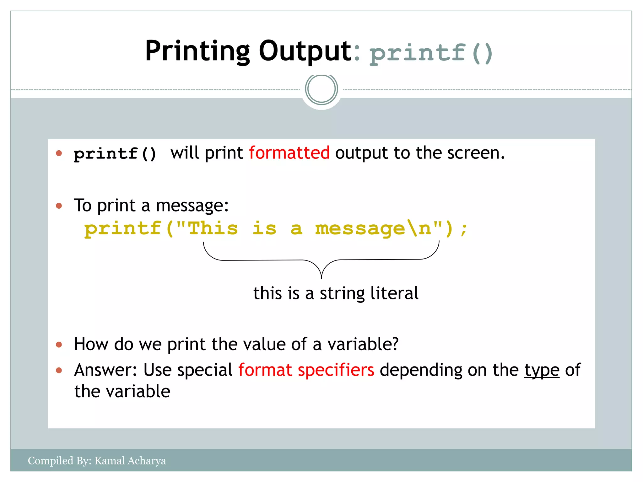 Input Output Management In C Programming | PPTX