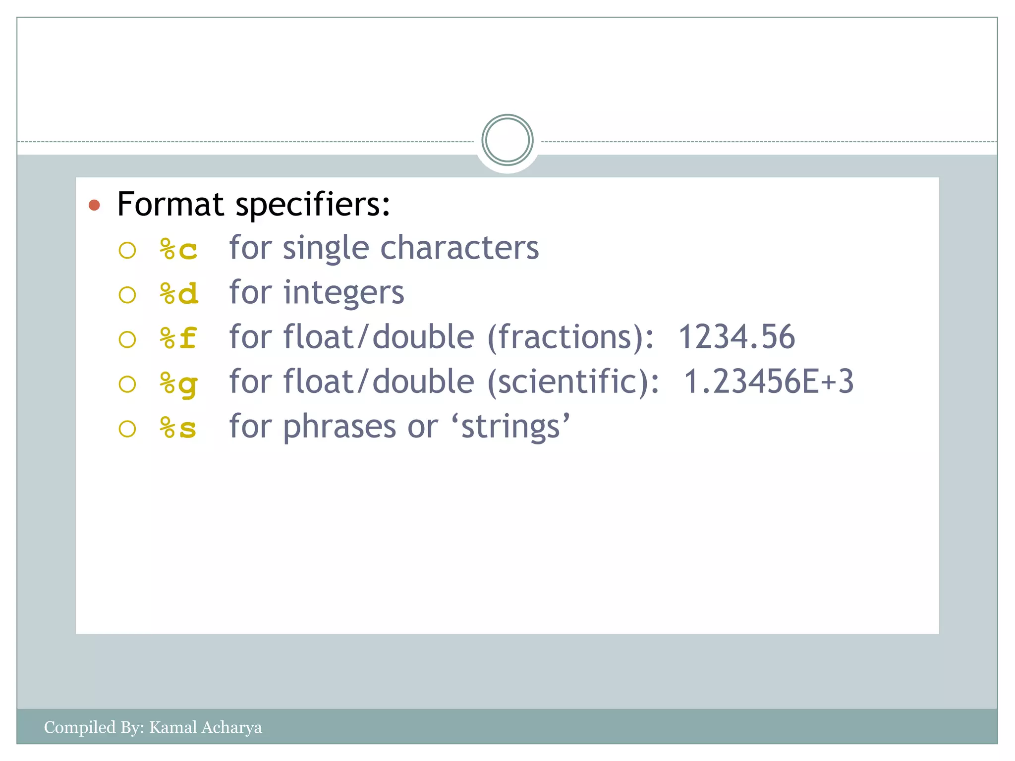 Input Output Management In C Programming | PPTX