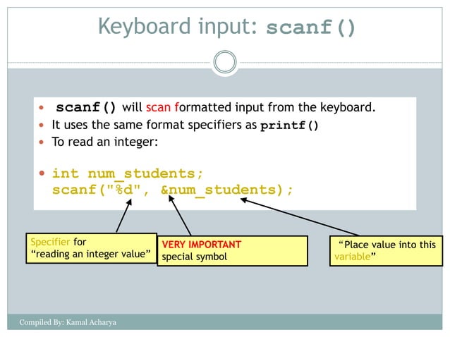 Input Output Management In C Programming | PPTX