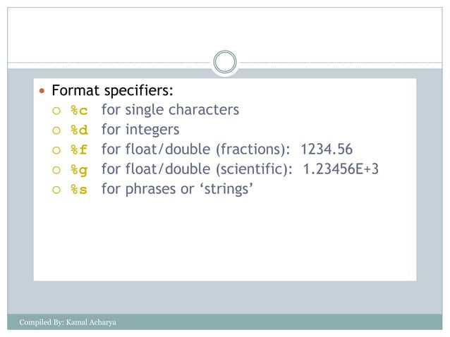 Input Output Management In C Programming | PPTX