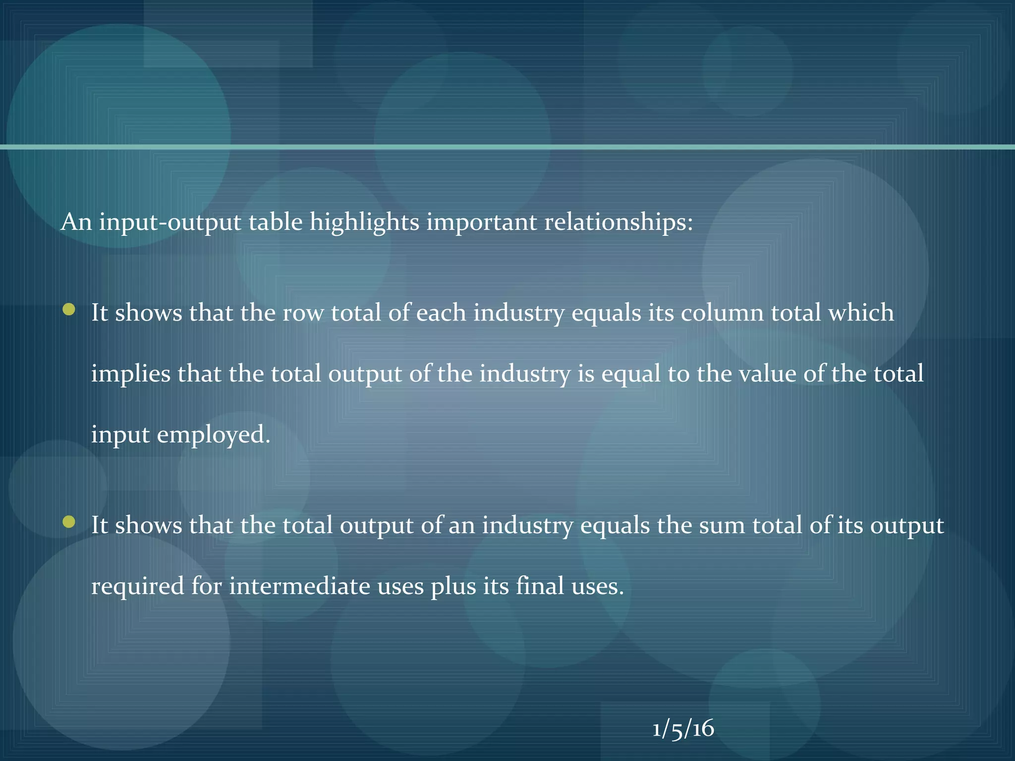 Input – output model of economic development | PPT