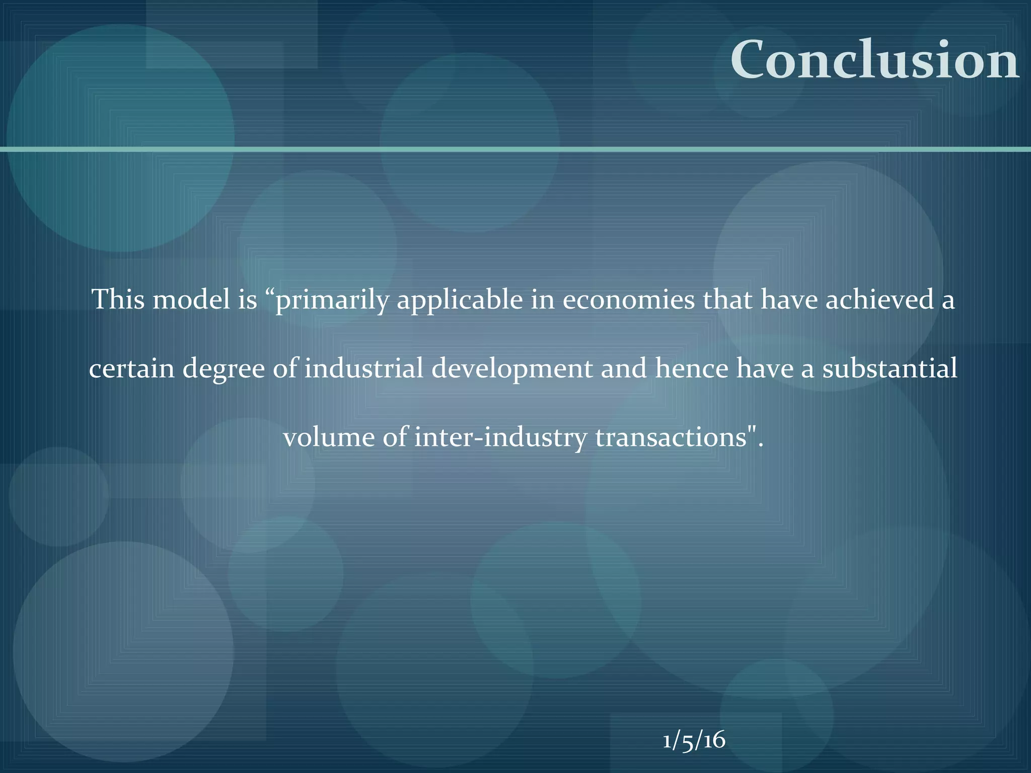 Input – output model of economic development | PPT