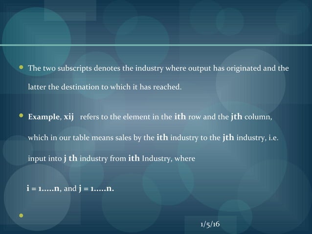 Input Output Model Of Economic Development Ppt